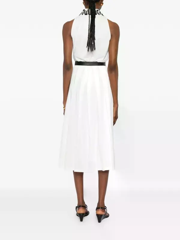 Max Mara Bead-embellished Midi Dress - White