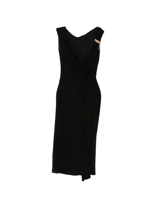 Max Mara Metal-detail Midi Dress - Black