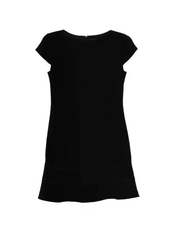 Theory Tiered-hem Cap-sleeve Dress - Black