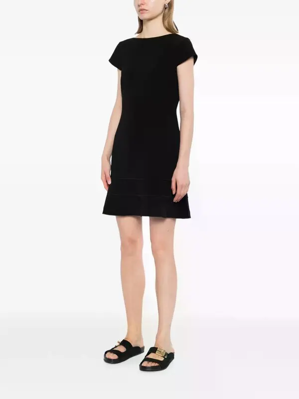 Theory Tiered-hem Cap-sleeve Dress - Black