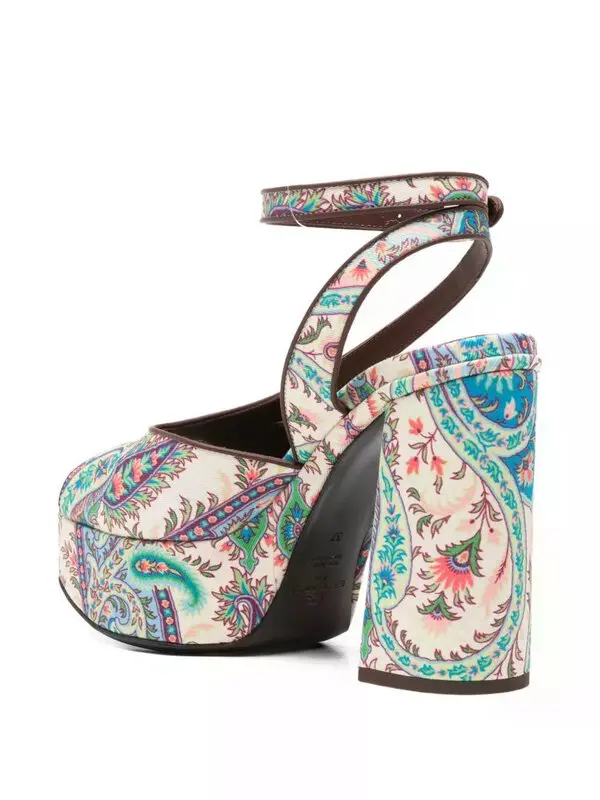 Etro Paisley-pattern Platform-heel Sandals