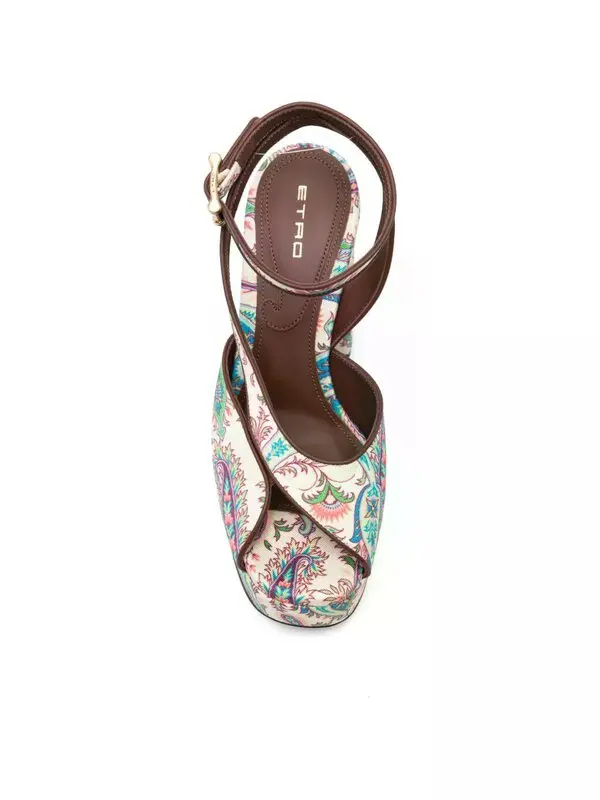 Etro Paisley-pattern Platform-heel Sandals