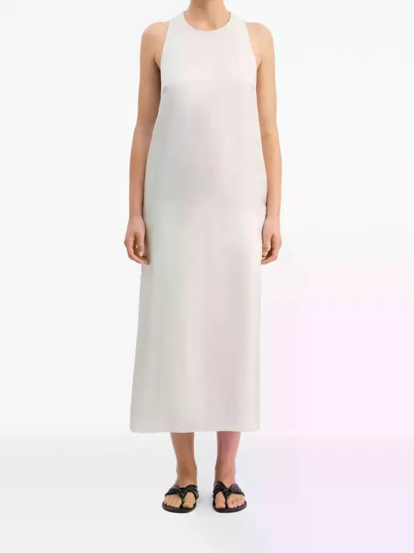Loulou De Saison Paloma Twisted Back Midi Dress