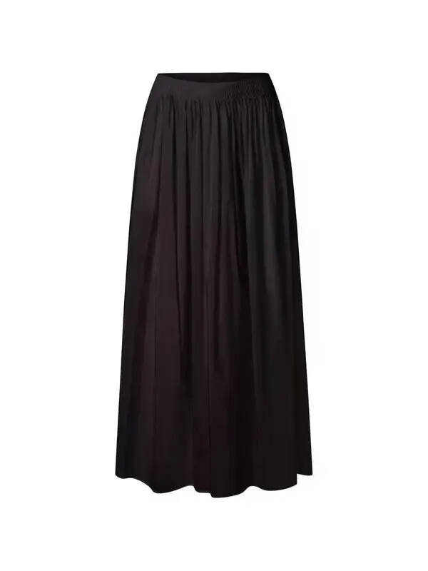 Loulou De Saison Naya Gathered Flared Long Skirt - Black
