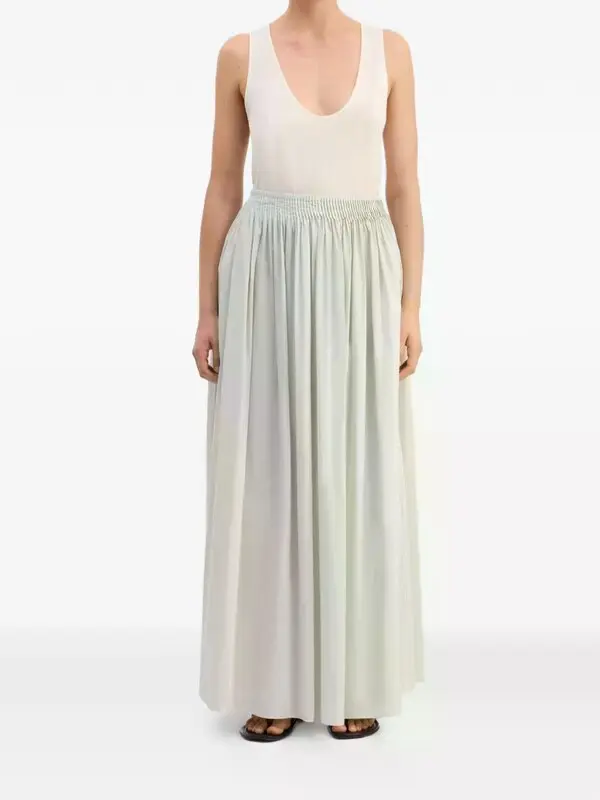 Loulou De Saison Naya Gathered Midi Skirt - Neutrals