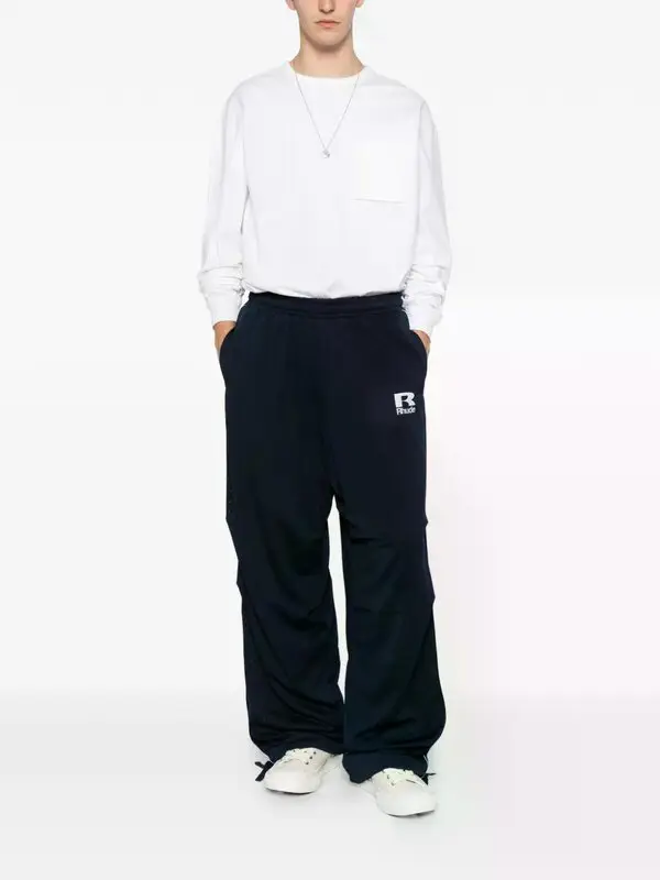 Rhude Mesh Piping Parachute Track Pants - Blue