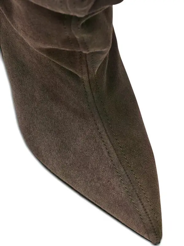 Balmain Suede Ankle Boots - Brown