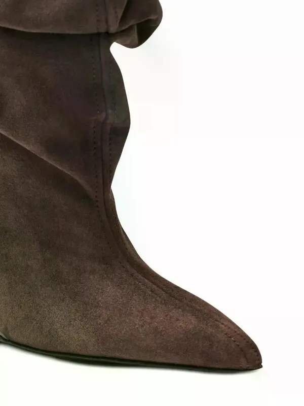 Balmain Suede Ankle Boots - Brown