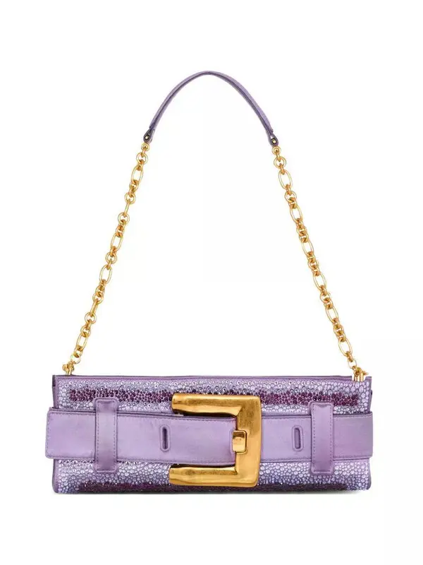 Balmain Anthem Shoulder Bag - Purple