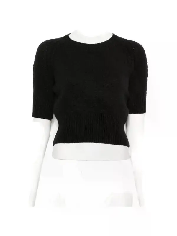 Ermanno Scervino Short-sleeve Cashmere Top - Black
