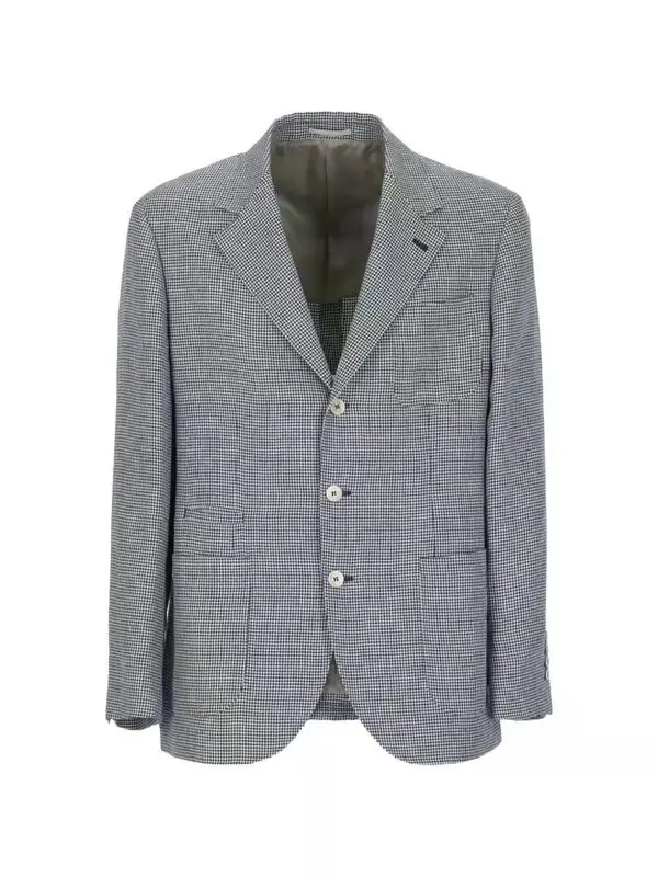 Brunello Cucinelli Checkered-pattern Deconstructed Blazer