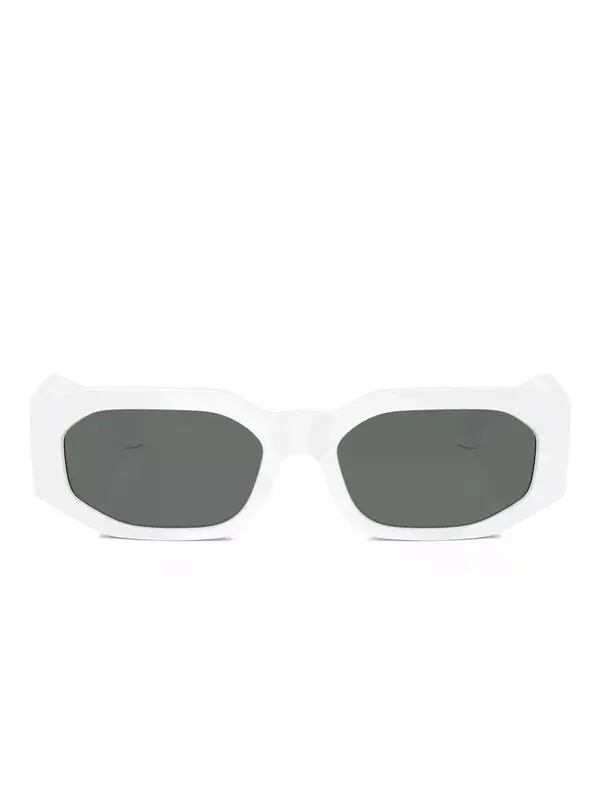 Versace Geometric Frame Sunglasses - White