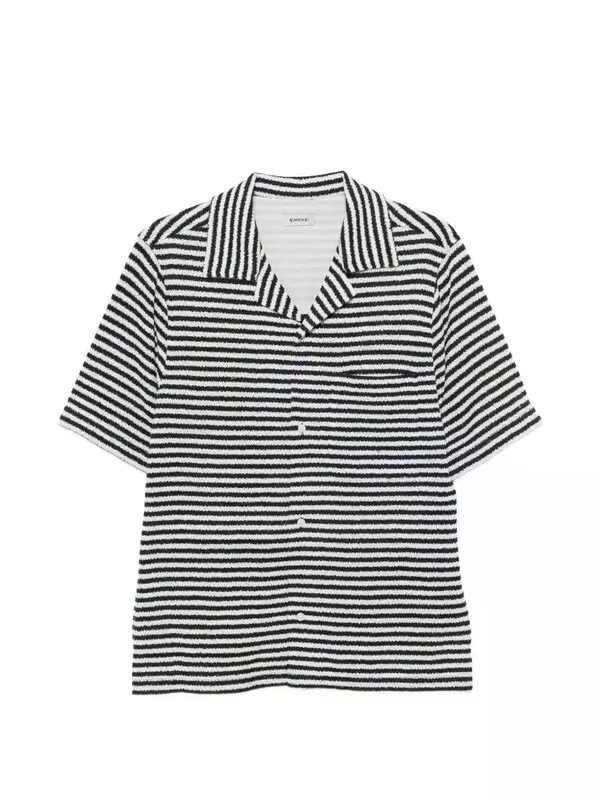 Simkhai Striped Short-sleeve Shirt - Blue