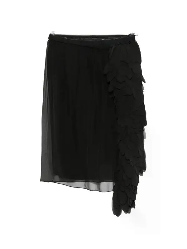 N°21 Petal-embellished Mini Skirt - Black
