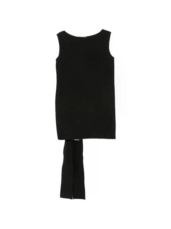 N°21 Bow-detail Sleeveless Mini Dress - Black
