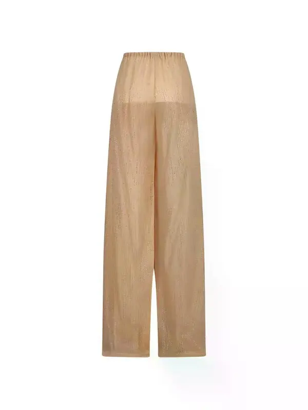 Ermanno Scervino Rhinestone-embellished Palazzo Pants