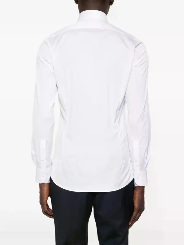 Tagliatore Pleated-bib Cotton Shirt