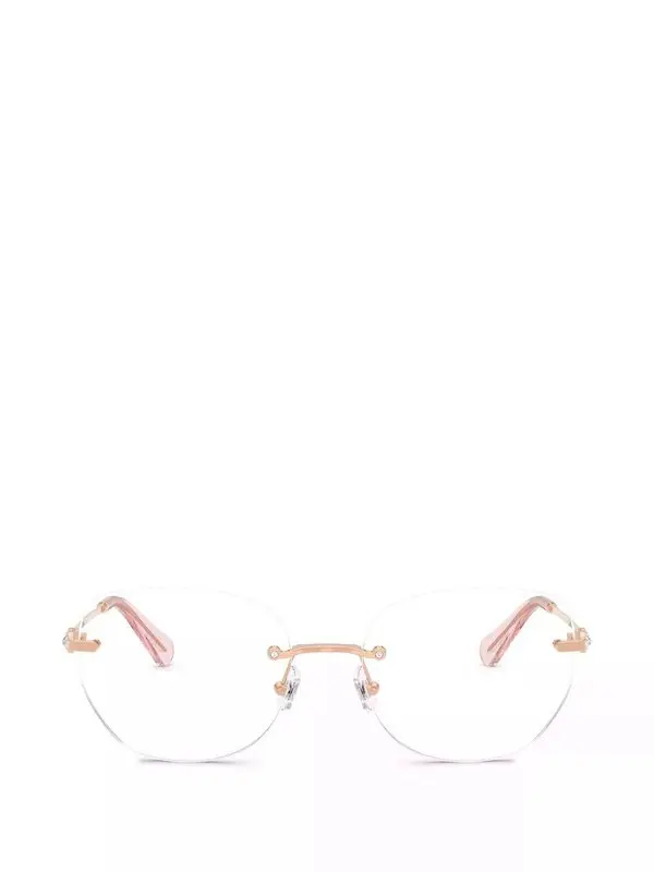 SWAROVSKI Oval-frame Glasses - Pink