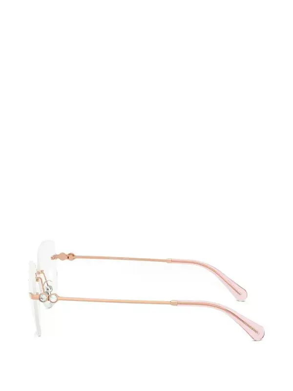 SWAROVSKI Oval-frame Glasses - Pink