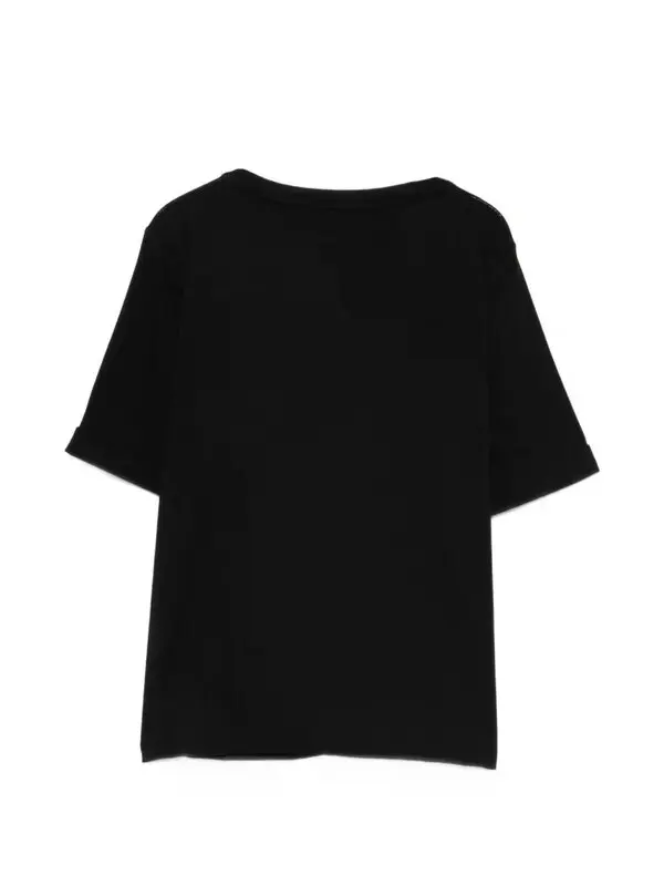 Liu Jo V-neck T-shirt With Rhinestone Embellishments