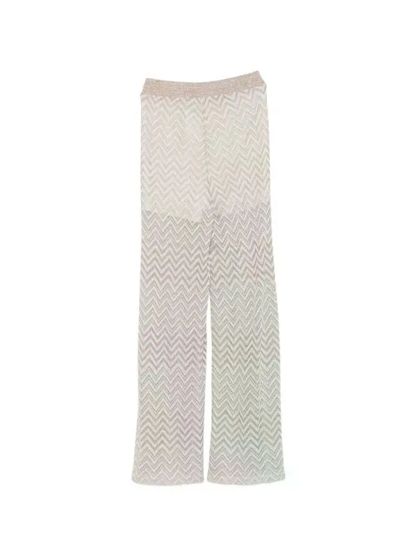 Liu Jo Zigzag-knit Wide-leg Palazzo Pants