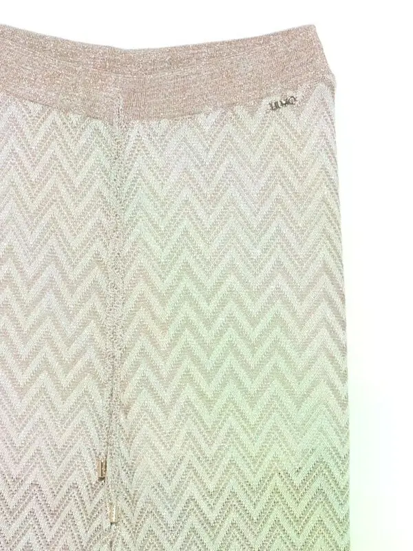 Liu Jo Zigzag-knit Wide-leg Palazzo Pants