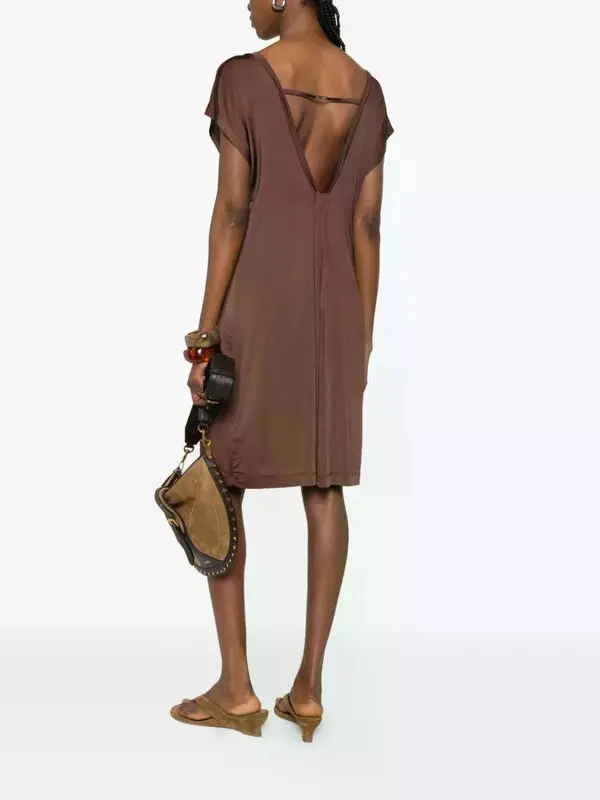 Liu Jo Short Shiny Jersey Dress With V-neck Back