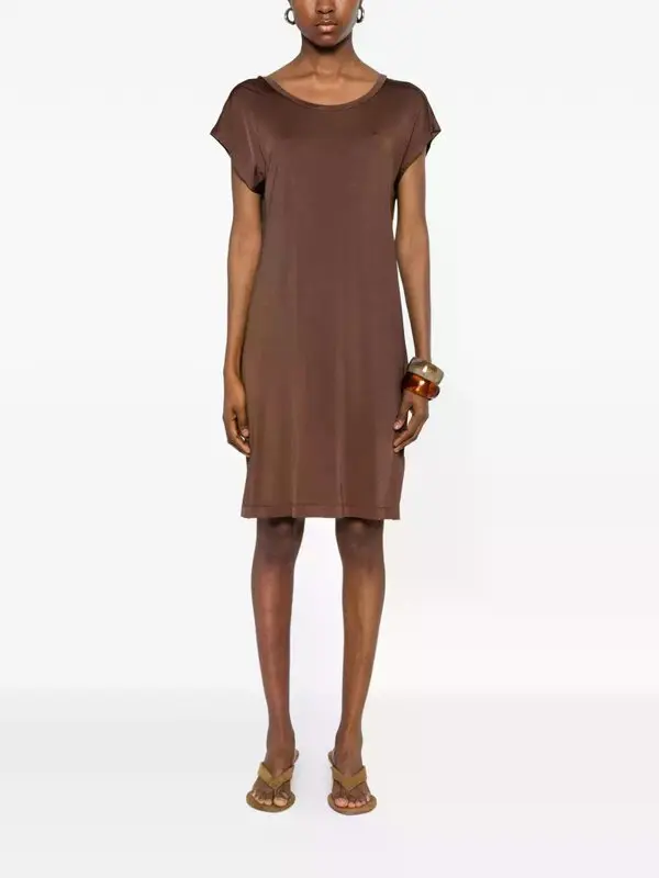 Liu Jo Short Shiny Jersey Dress With V-neck Back
