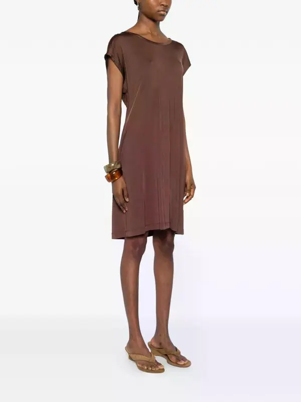 Liu Jo Short Shiny Jersey Dress With V-neck Back