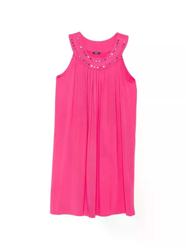 Liu Jo Crystal-embellished Pleated Mini Dress - Pink