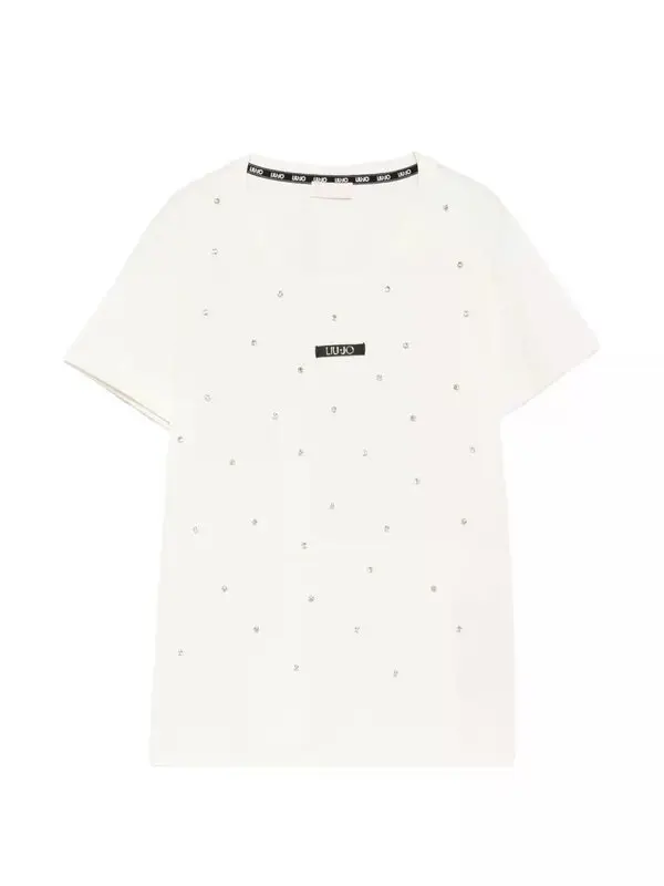 Liu Jo Logo-patch T-shirt - Neutrals