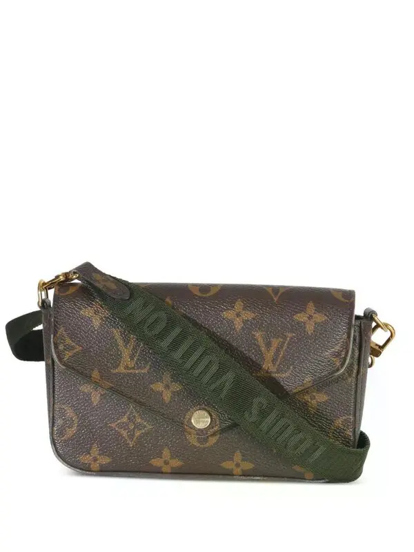 LOUIS VUITTON Felicie Strap & Go Monogram Shoulder Bag - Brown