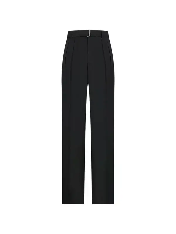 Tagliatore Belted Pleated Trousers - Black