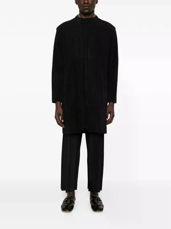Issey Miyake Plissé-effect Coat