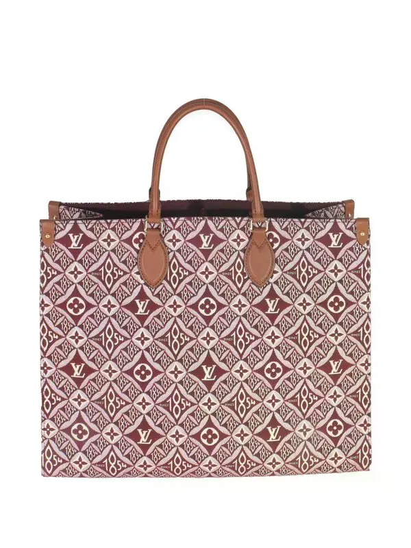 LOUIS VUITTON 2020 Since 1854 Onthego Jacquard Canvas Tote Bag - Red
