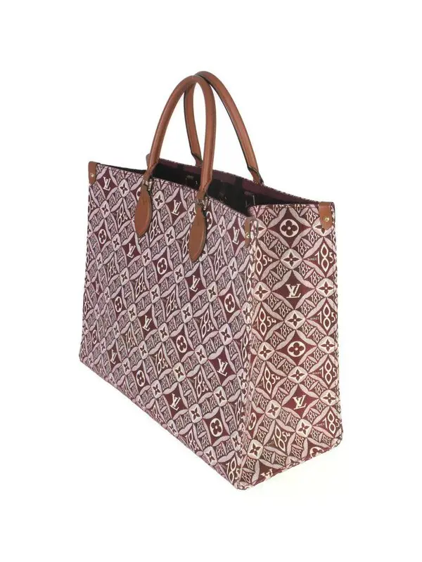 LOUIS VUITTON 2020 Since 1854 Onthego Jacquard Canvas Tote Bag - Red