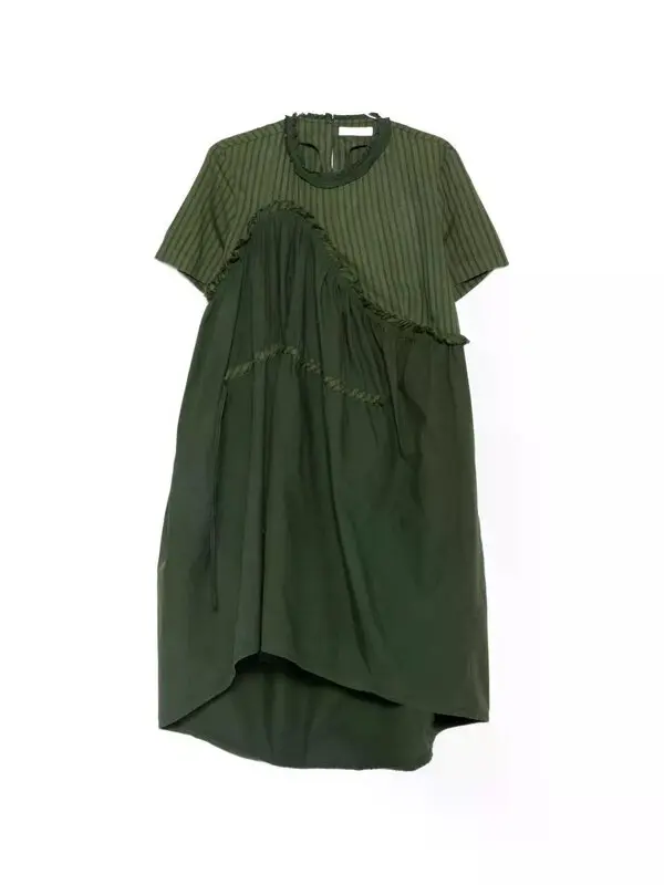 Henrik Vibskov Bon Chalant Striped Ruffled Dress - Green