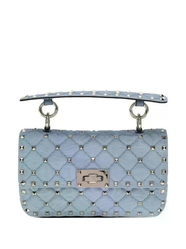 Valentino Garavani Rockstud Spike Quilted Crossbody Bag - Blue