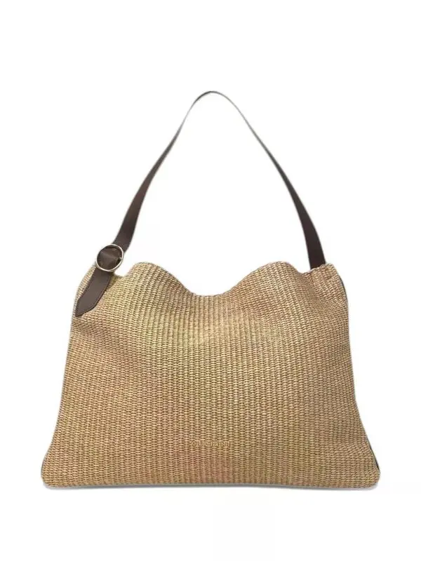 ORTIGNI Woven Shoulder Bag - Neutrals