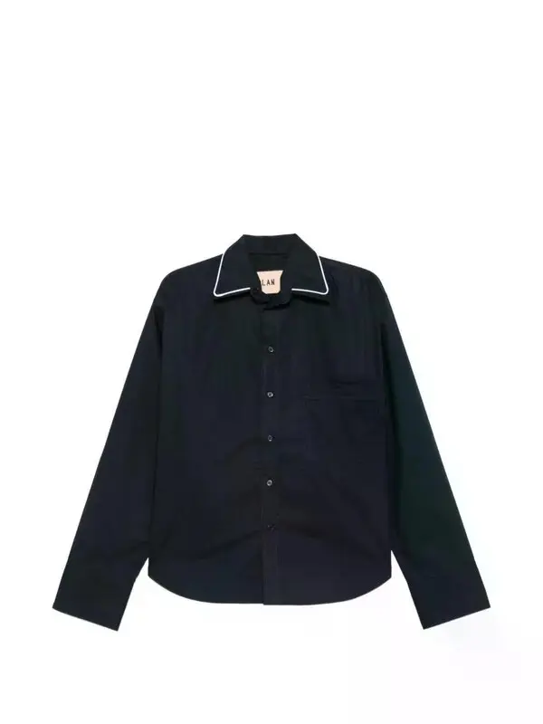 Plan C Piping-detail Chest-pocket Shirt