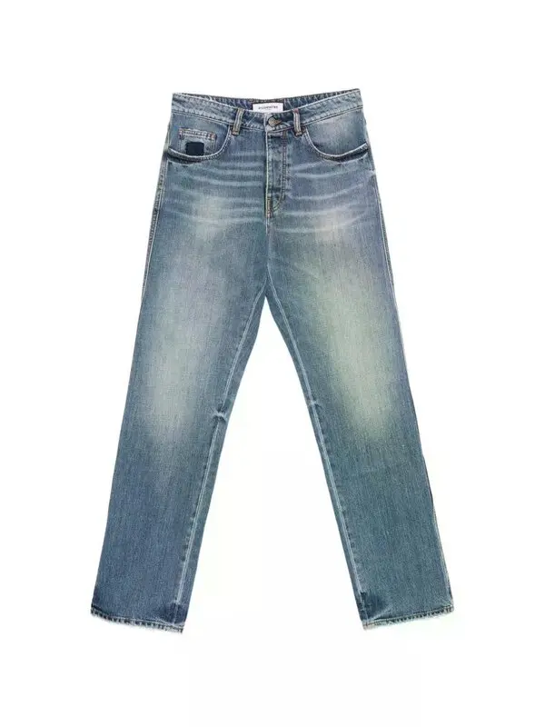 NUMERI Faded-effect Cotton Jeans