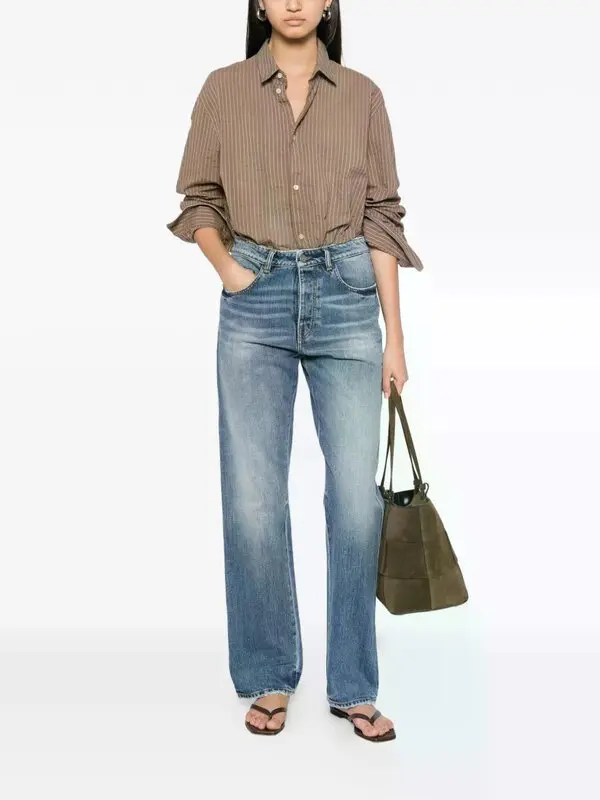 NUMERI Faded-effect Cotton Jeans
