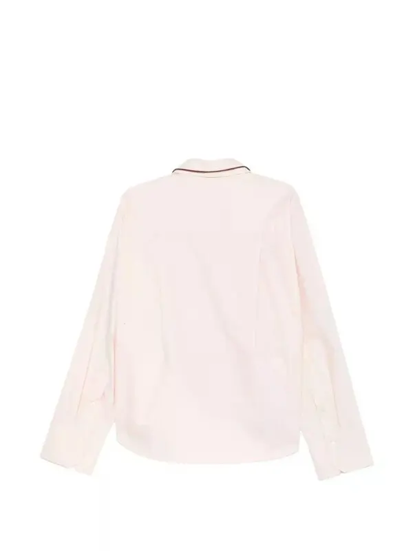 Plan C Contrast-trimmed Chest-pocket Shirt
