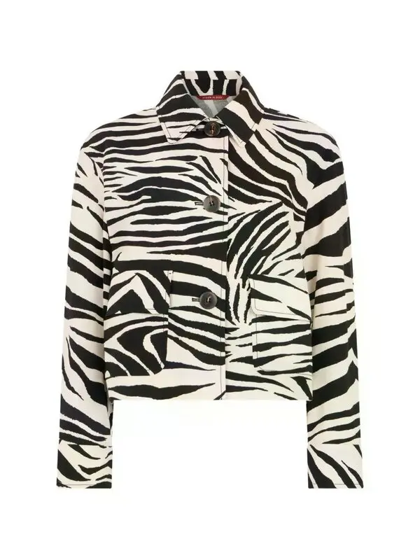 Max Mara Zebra-print Cropped Jacket - Neutrals