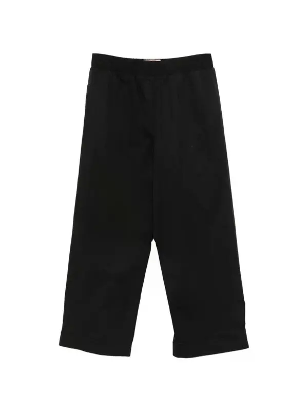 Plan C Elasticated-waistband Wide Leg Trousers