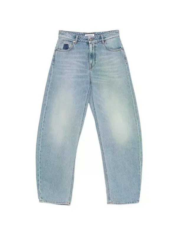 NUMERI Faded-effect Wide-leg Jeans