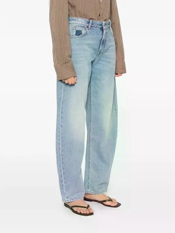 NUMERI Faded-effect Wide-leg Jeans
