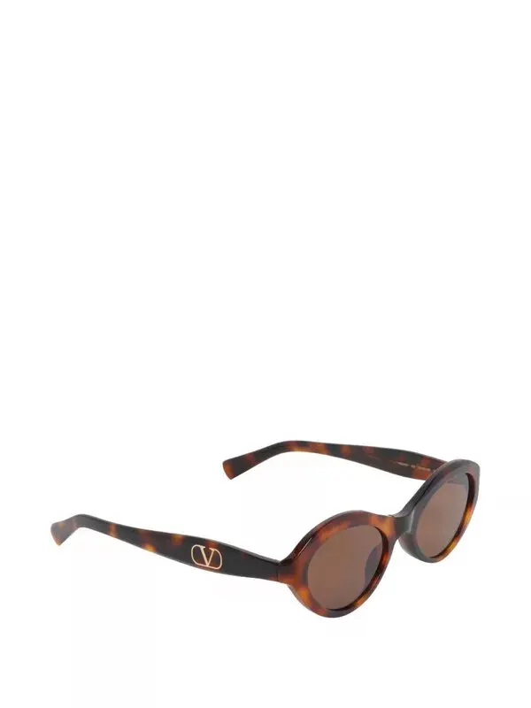 Valentino Garavani V-logo Cat-eye Sunglasses - Brown