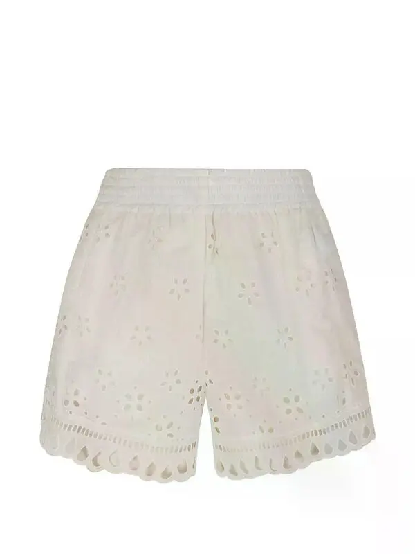 Ermanno Scervino Broderie-anglaise Scalloped Hem Shorts - Neutrals