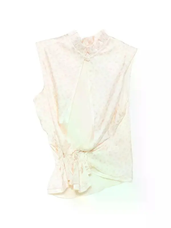 AUGUST BARRON Floral-print Mock Neck Top